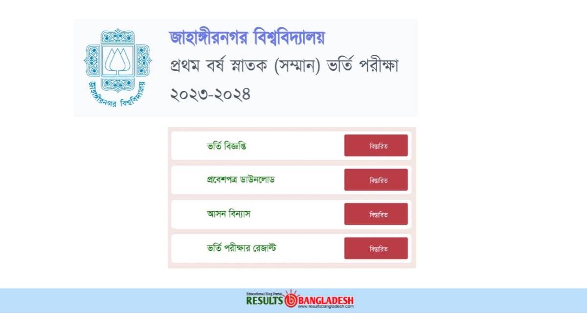 JU Admission Circular 2024 | ju-admission.org | Results Bangladesh