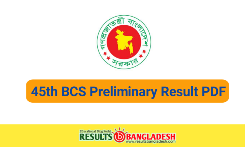 45 BCS Preliminary Result PDF 2023 | bpsc.teletalk.com.bd | Results ...